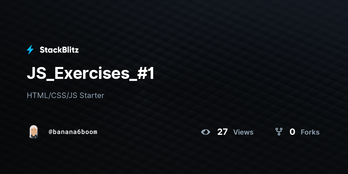 JS_Exercises_#1 - StackBlitz