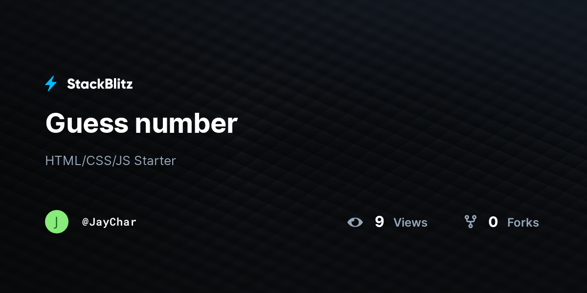 Guess number - StackBlitz