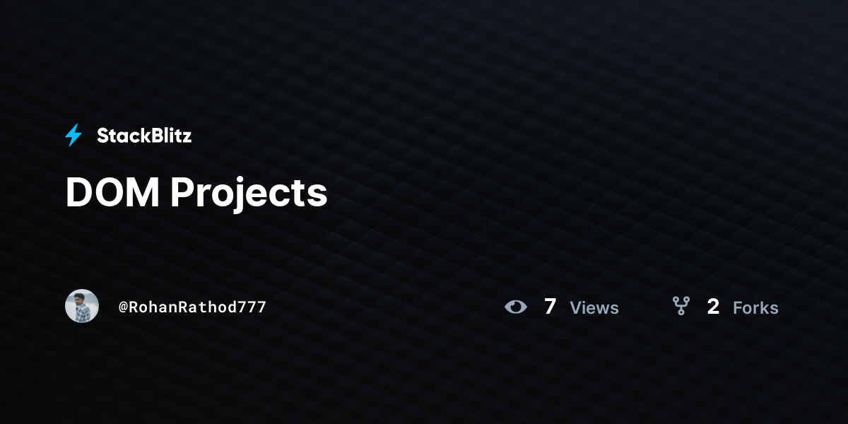 DOM Projects - StackBlitz