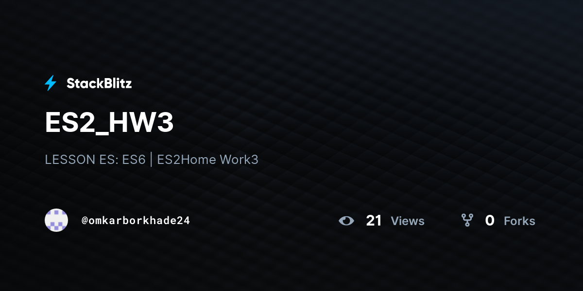ES2_HW3 - StackBlitz
