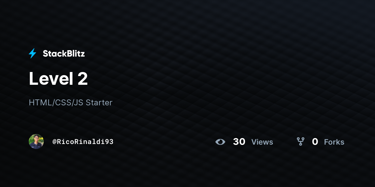 Level 2 - StackBlitz