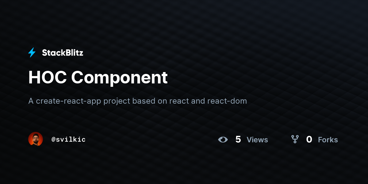 HOC Component - StackBlitz