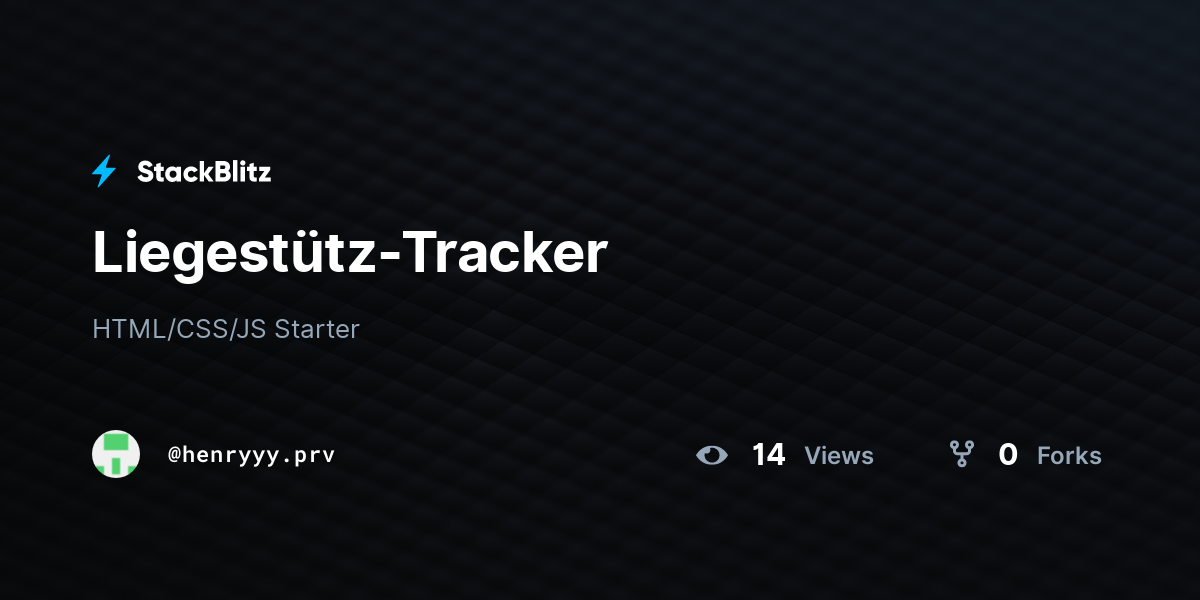 Liegestütz-Tracker - StackBlitz