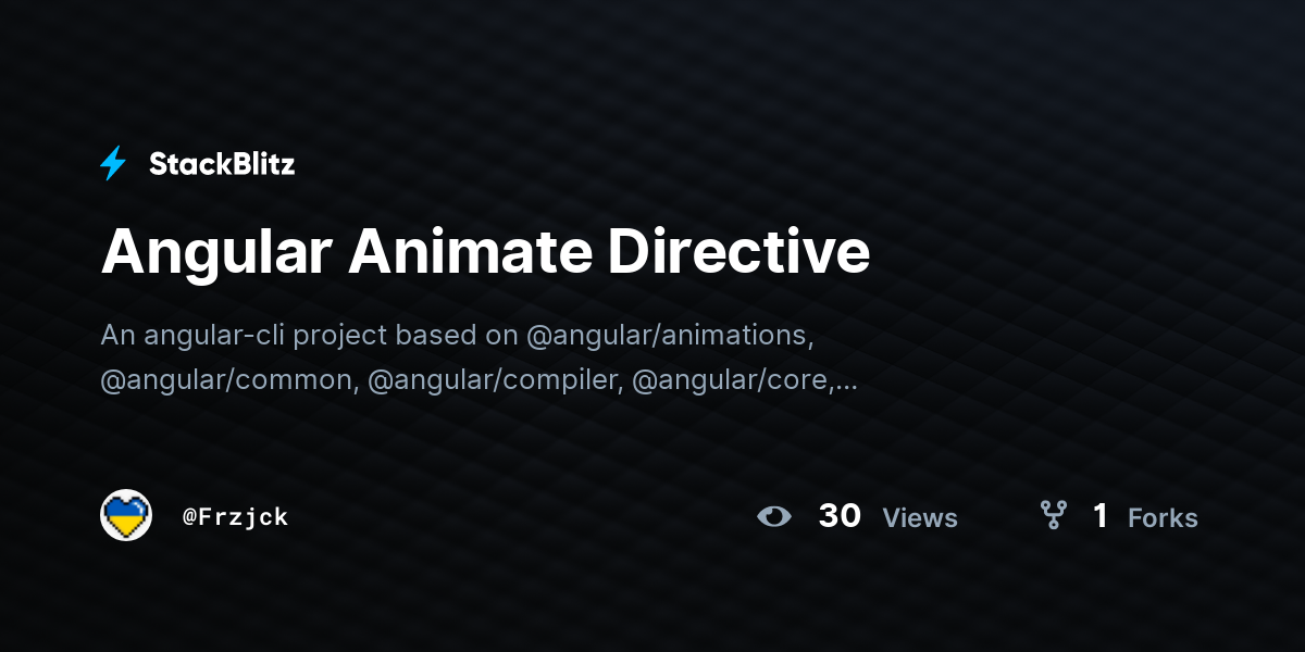 Angular Animate Directive - StackBlitz