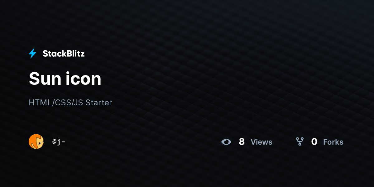 Sun icon - StackBlitz