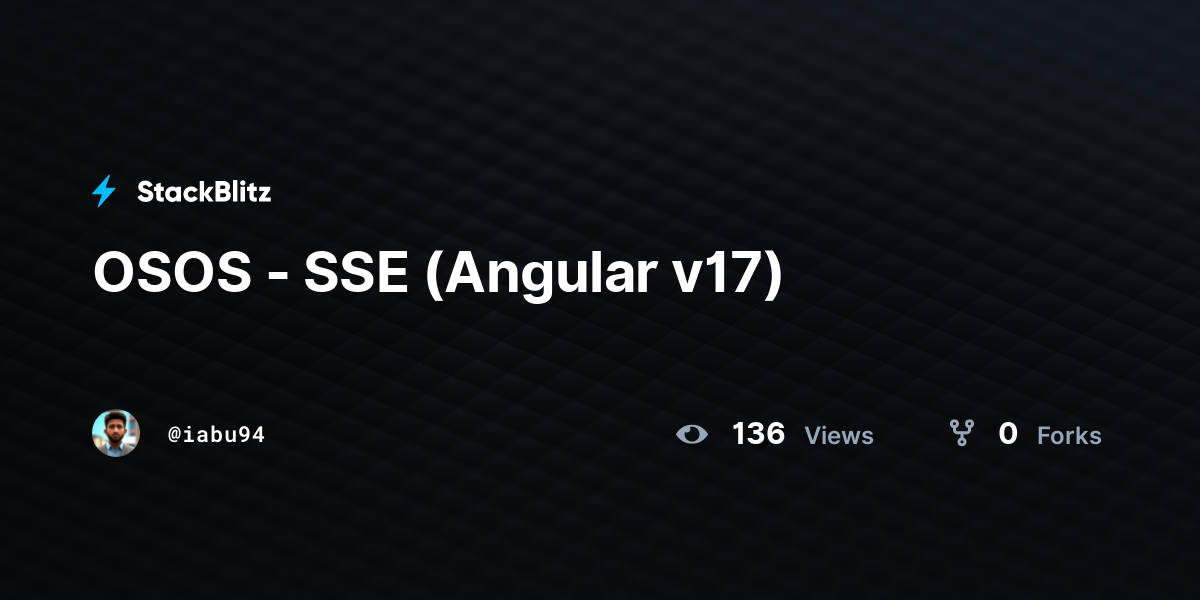 OSOS - SSE (Angular v17) - StackBlitz