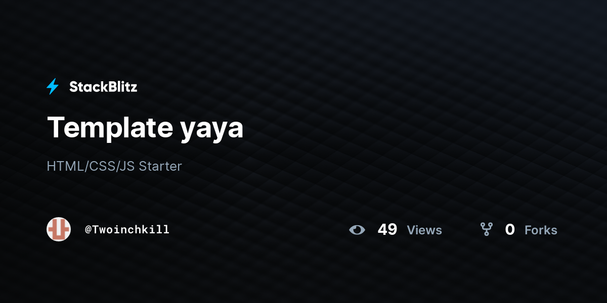 Template yaya - StackBlitz