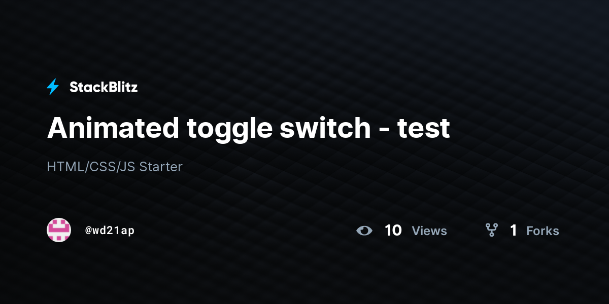 Animated toggle switch - test - StackBlitz