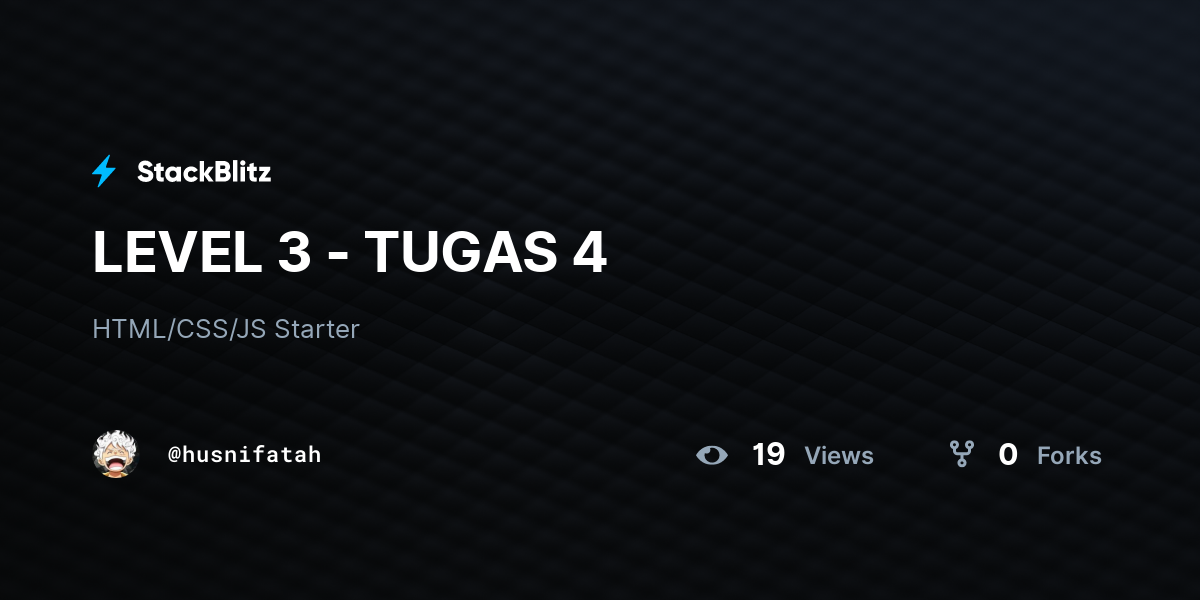 LEVEL 3 - TUGAS 4 - StackBlitz