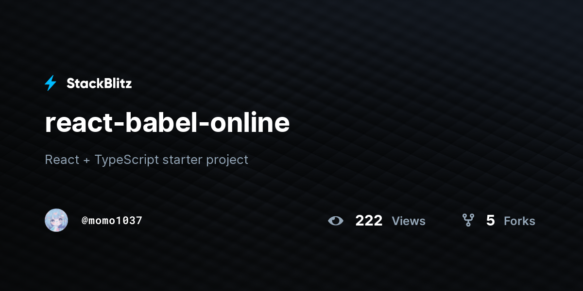 react-babel-online - StackBlitz