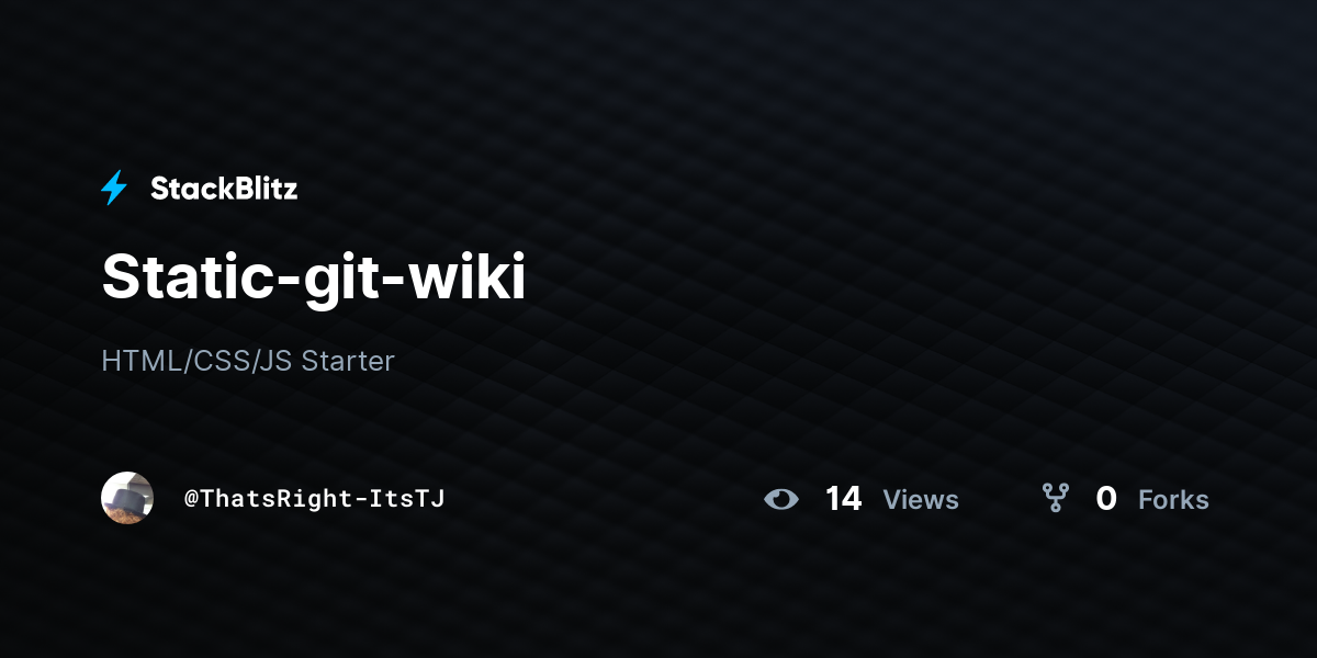 Static-git-wiki - StackBlitz