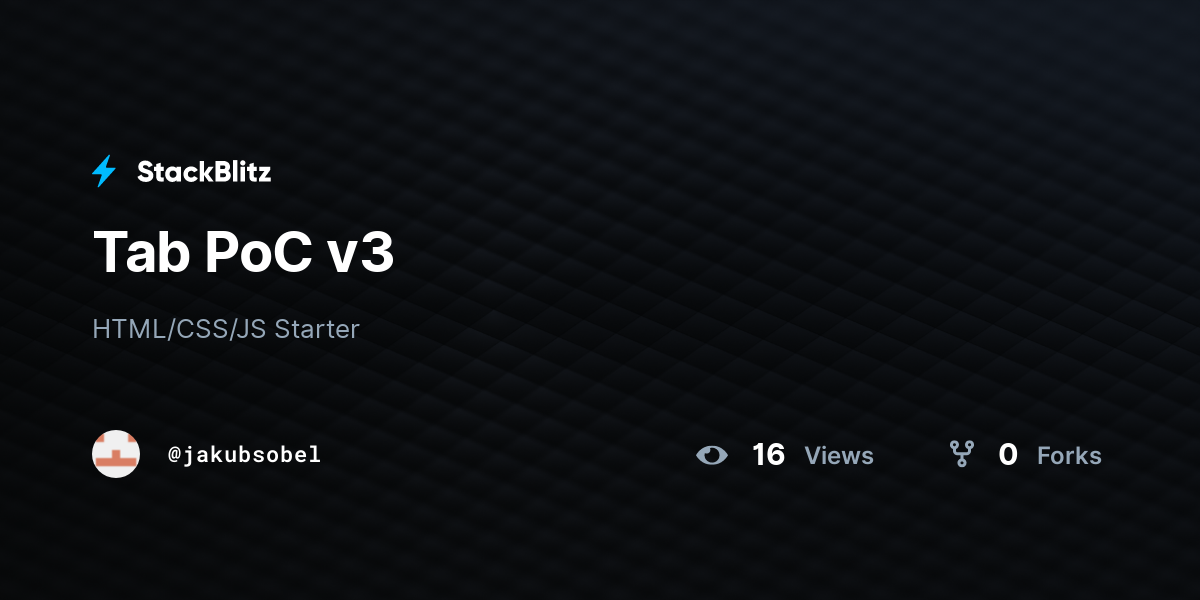 Tab PoC v3 - StackBlitz