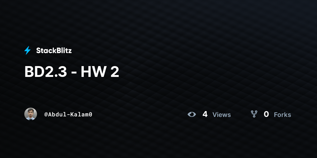 BD2.3 - HW 2 - StackBlitz