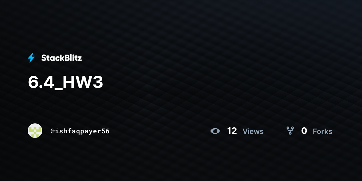 6 4 Hw3 Stackblitz