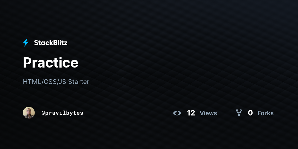 Practice - StackBlitz