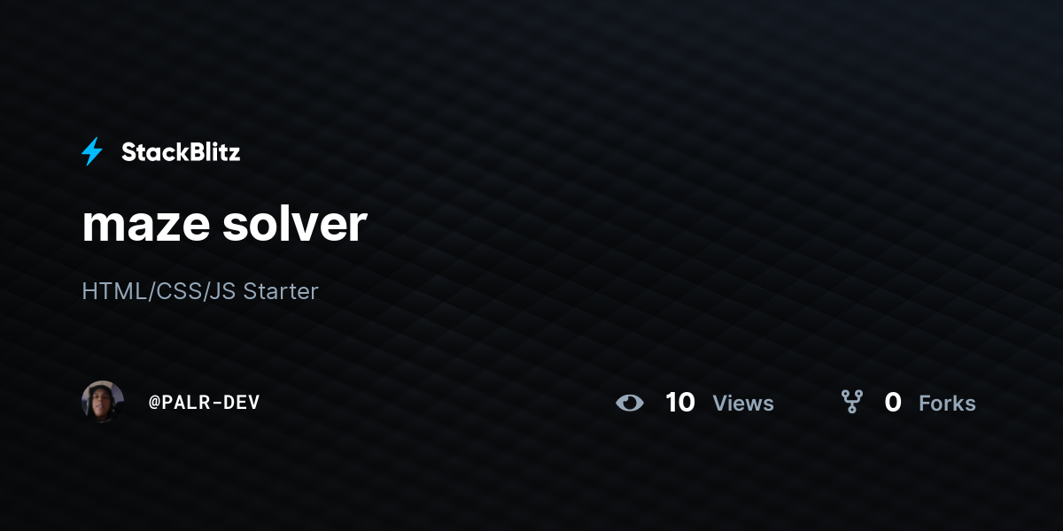 maze solver - StackBlitz