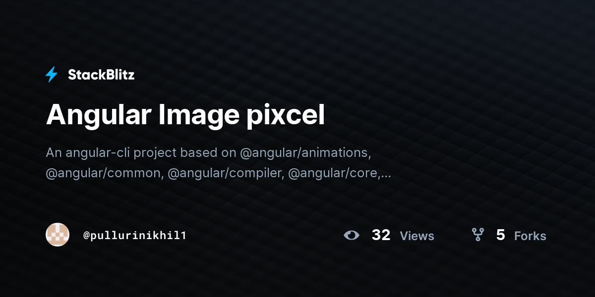 Angular Image pixcel - StackBlitz