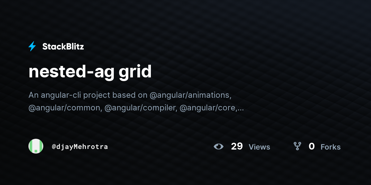 nested-ag grid - StackBlitz