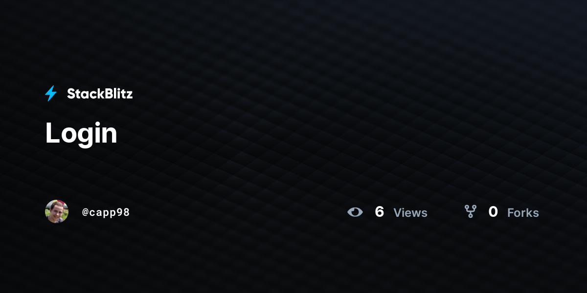 Login - StackBlitz