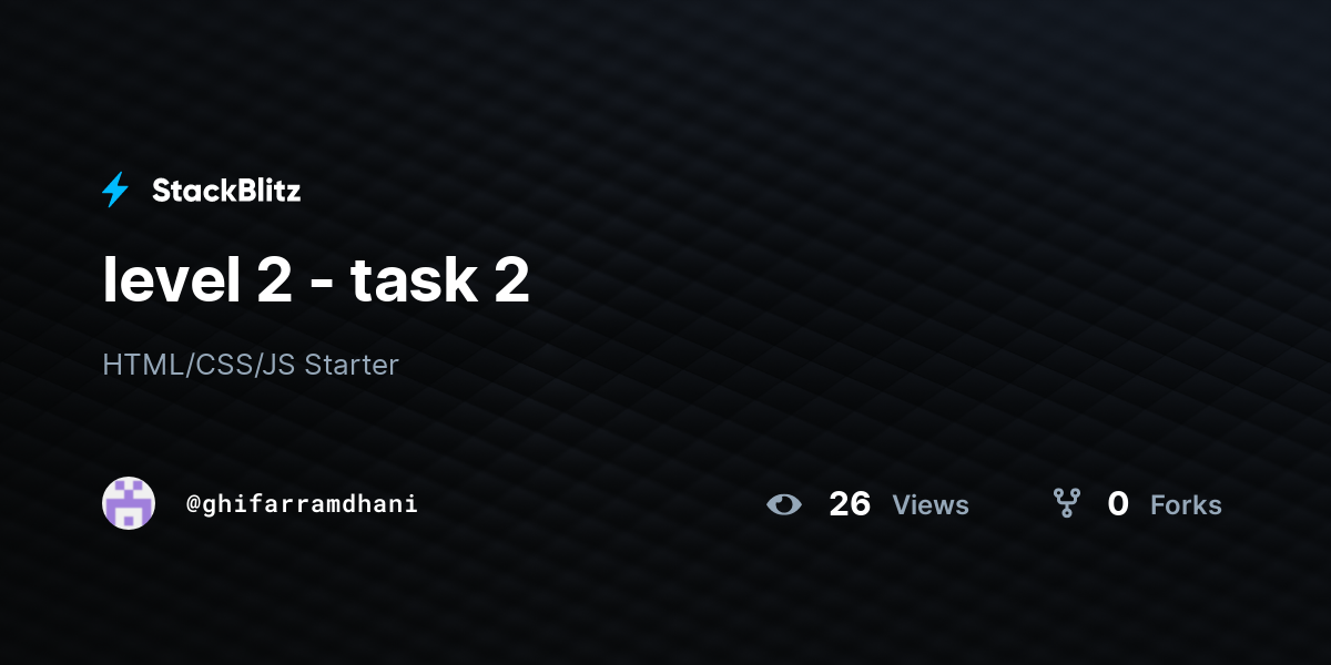 level 2 - task 2 - StackBlitz