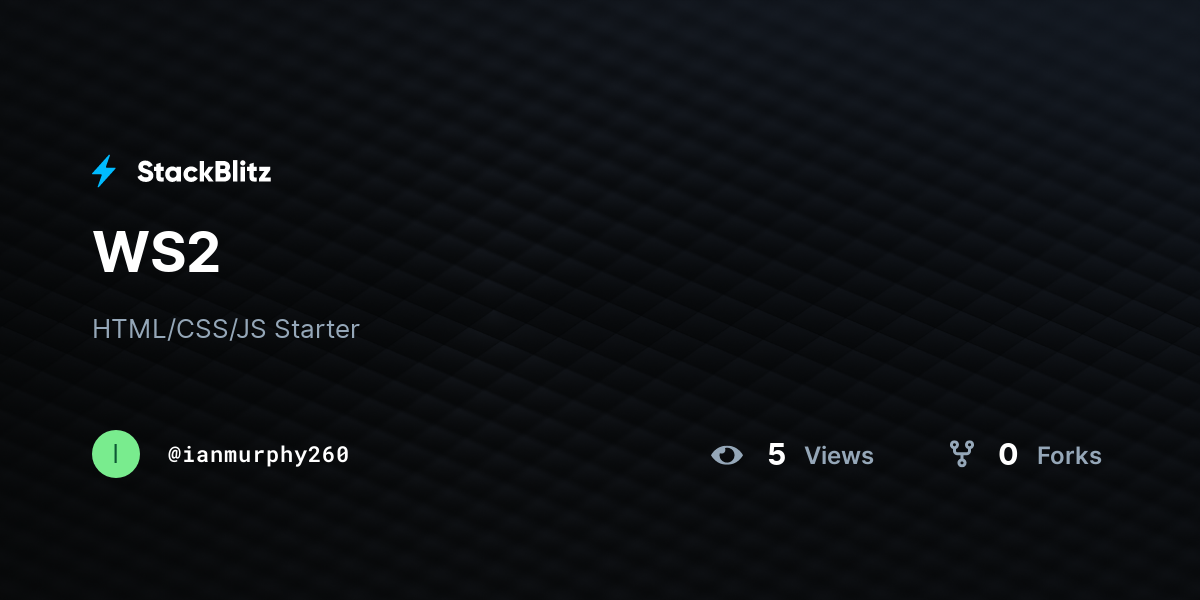 WS2 - StackBlitz