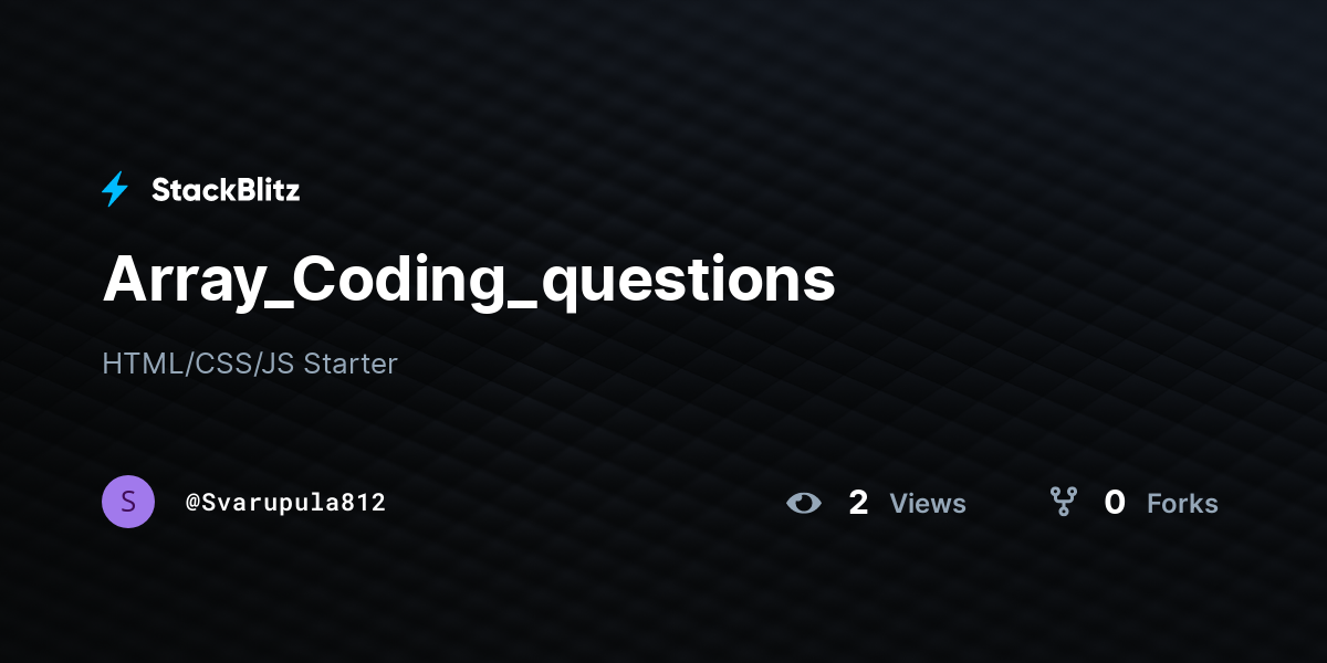 Array_Coding_questions - StackBlitz