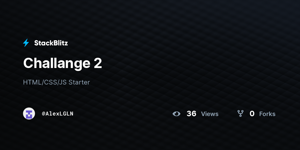 Challange 2 - StackBlitz