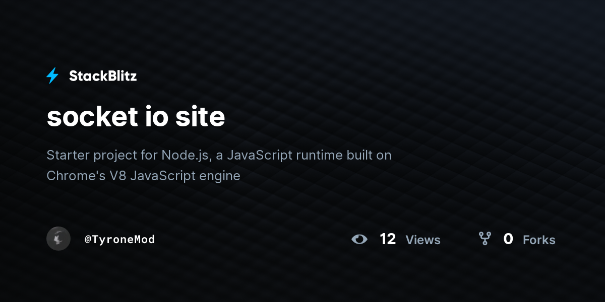 socket io site - StackBlitz