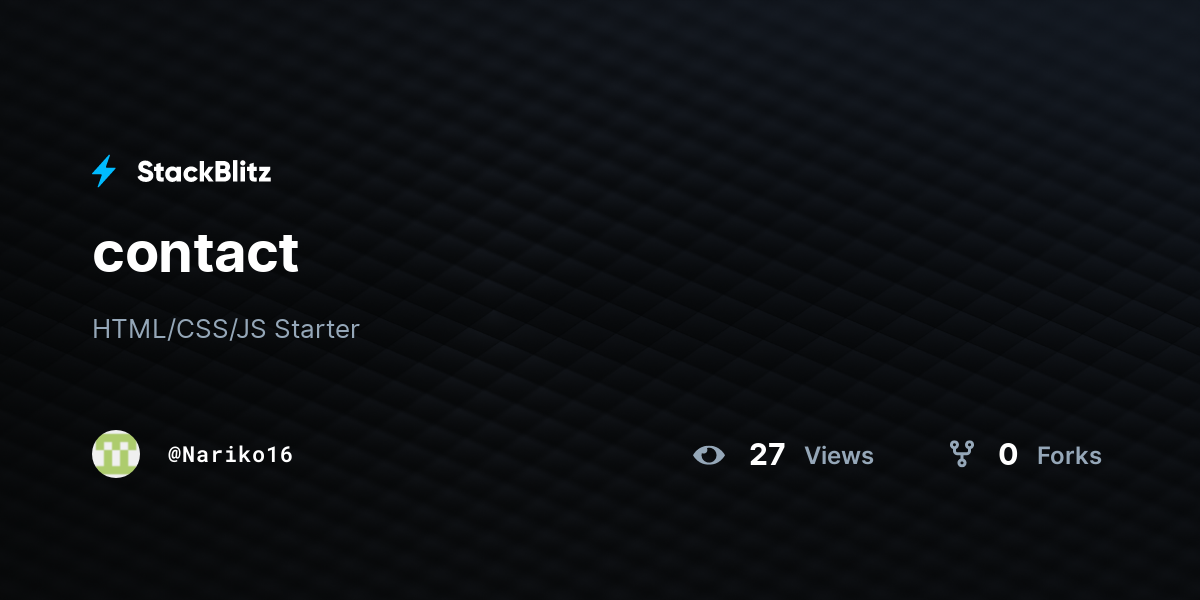 contact - StackBlitz