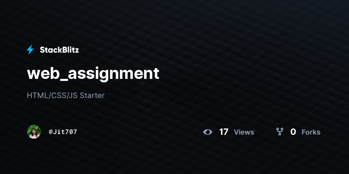 web_assignment - StackBlitz