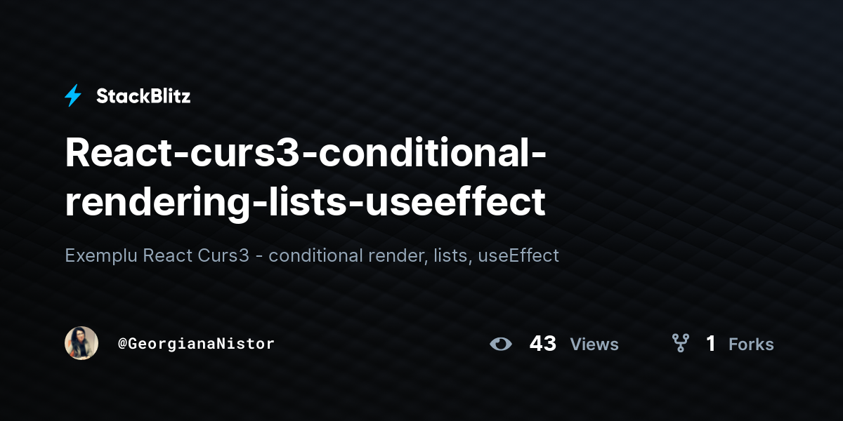 React-curs3-conditional-rendering-lists-useeffect - StackBlitz