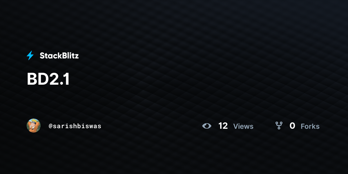 BD2.1 - StackBlitz