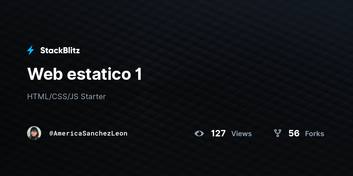 Web estatico 1 - StackBlitz