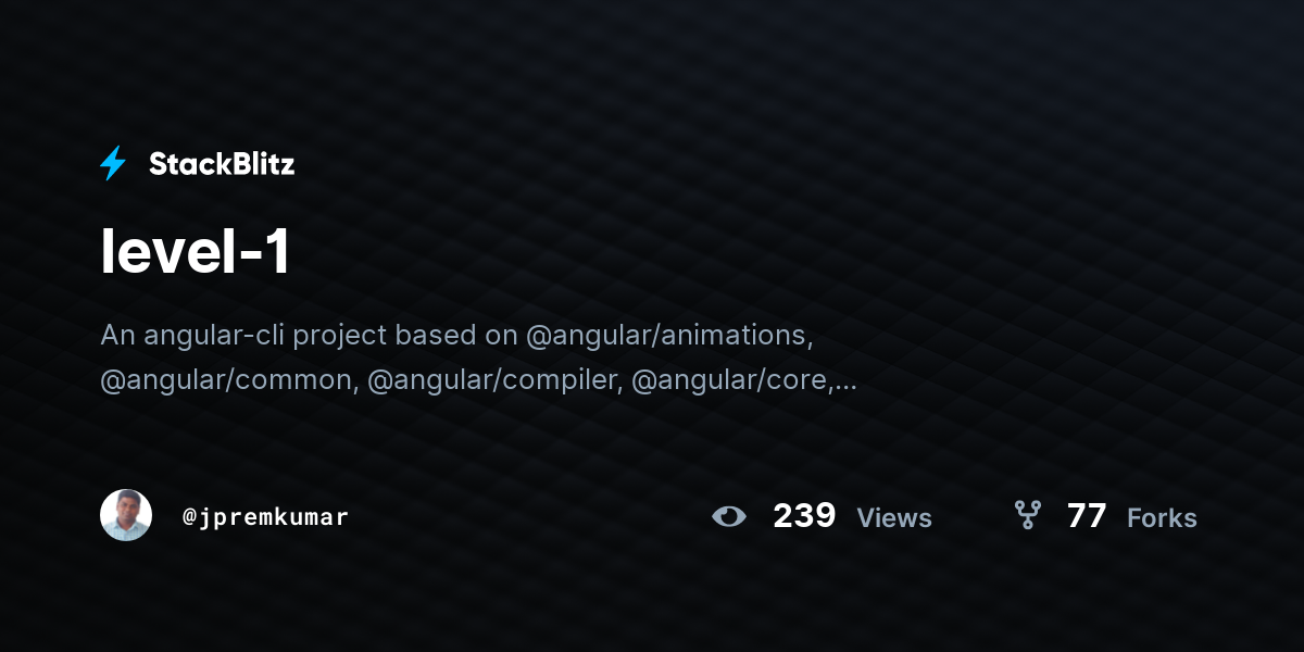 level-1 - StackBlitz