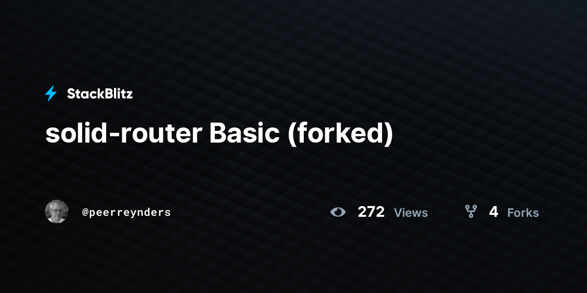 solid-router Basic (forked) - StackBlitz