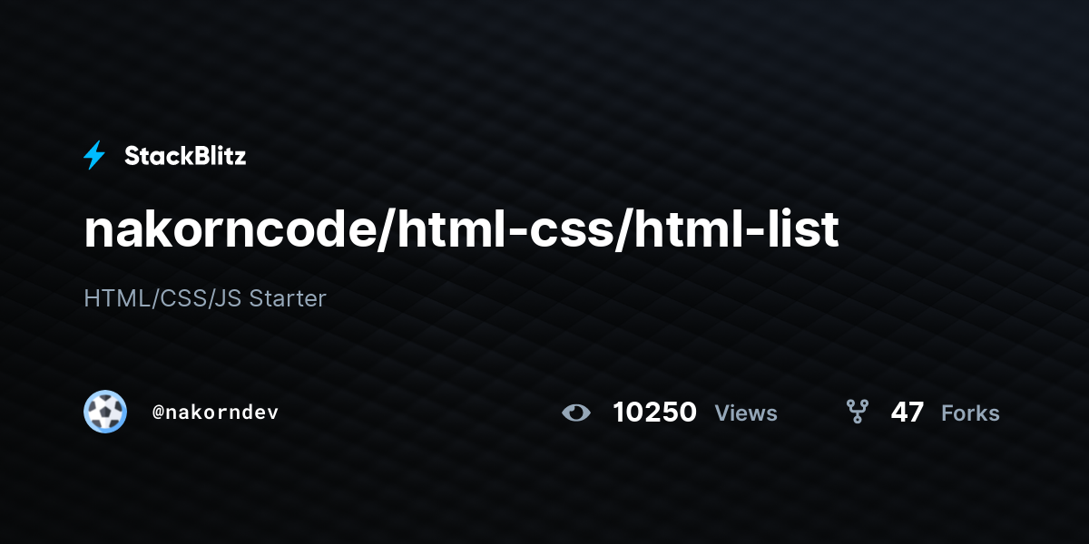nakorncode/html-css/html-list - StackBlitz