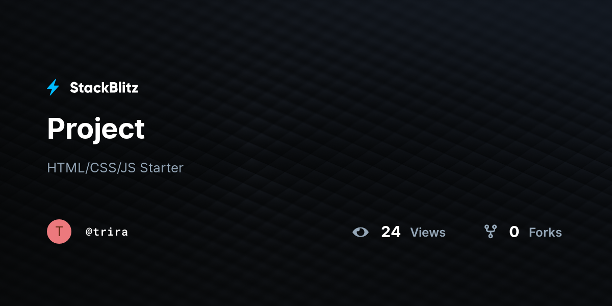 Project - StackBlitz