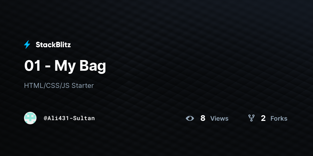 01 - My Bag - StackBlitz