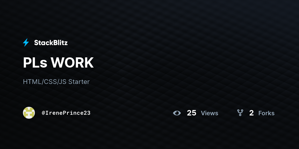 PLs WORK - StackBlitz