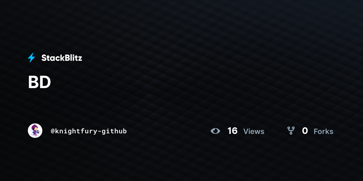 BD - StackBlitz
