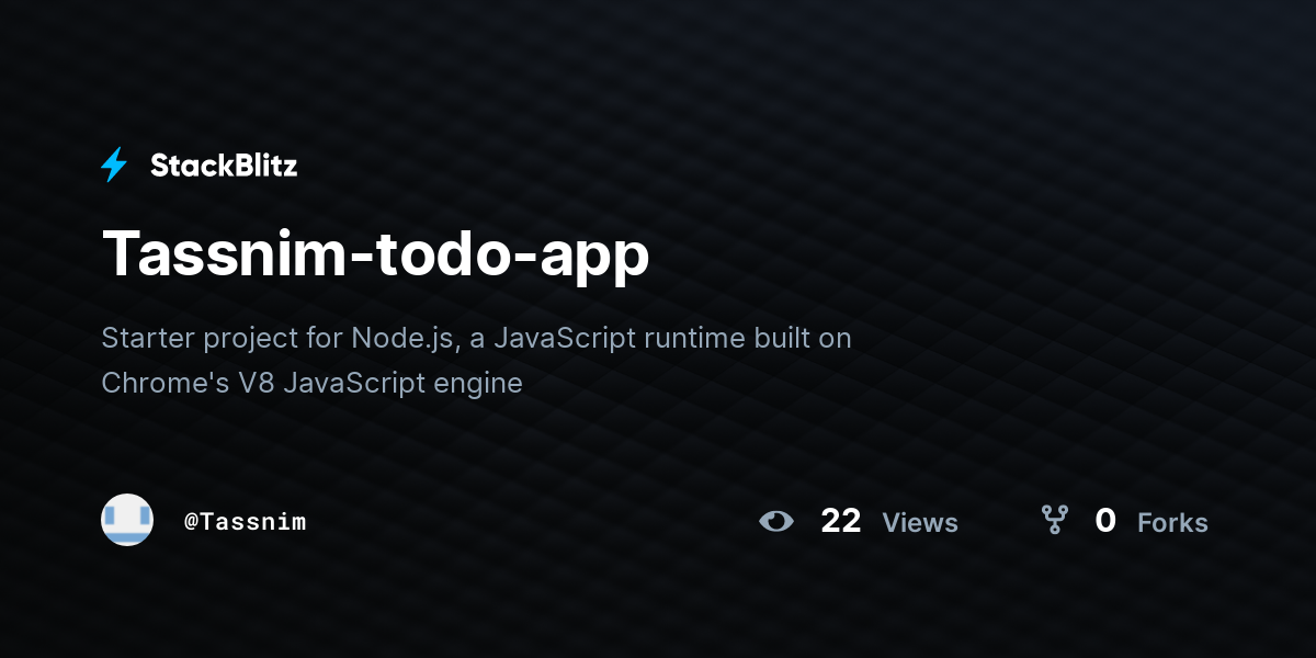 Tassnim-todo-app - StackBlitz