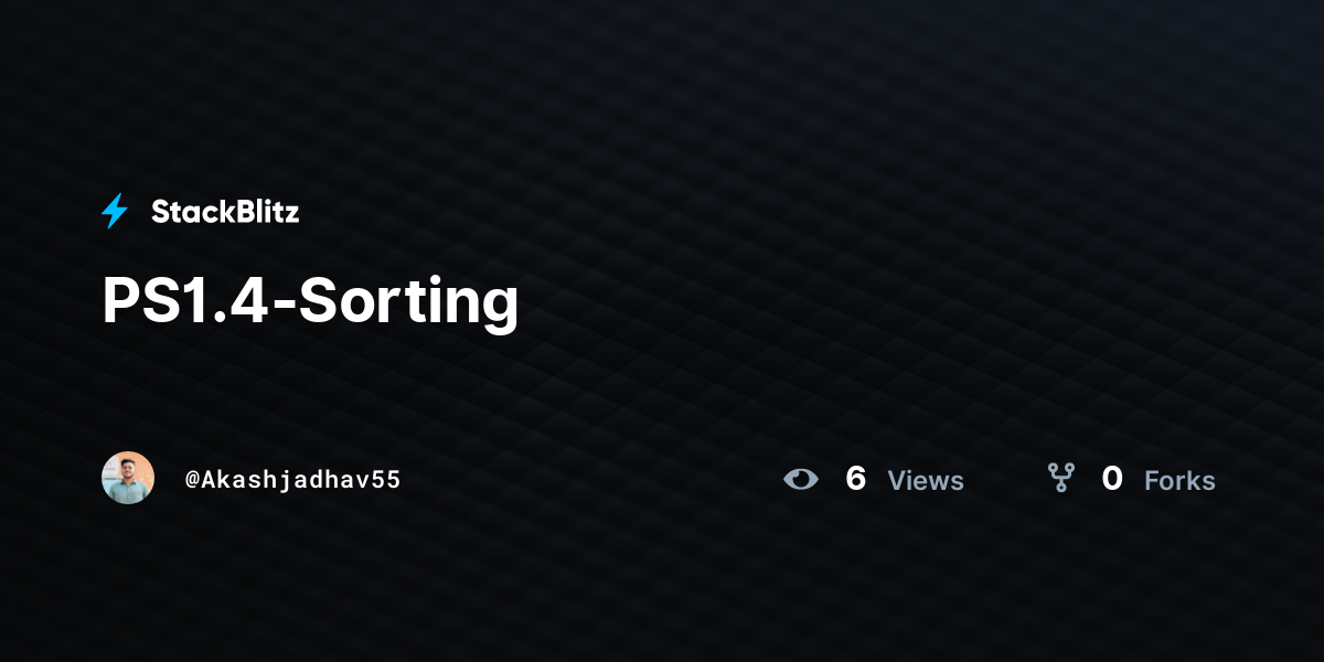 PS1.4-Sorting - StackBlitz