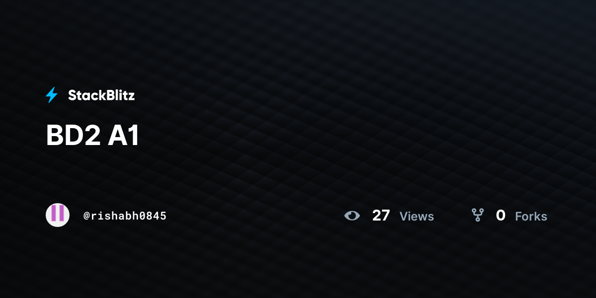 BD2 A1 - StackBlitz