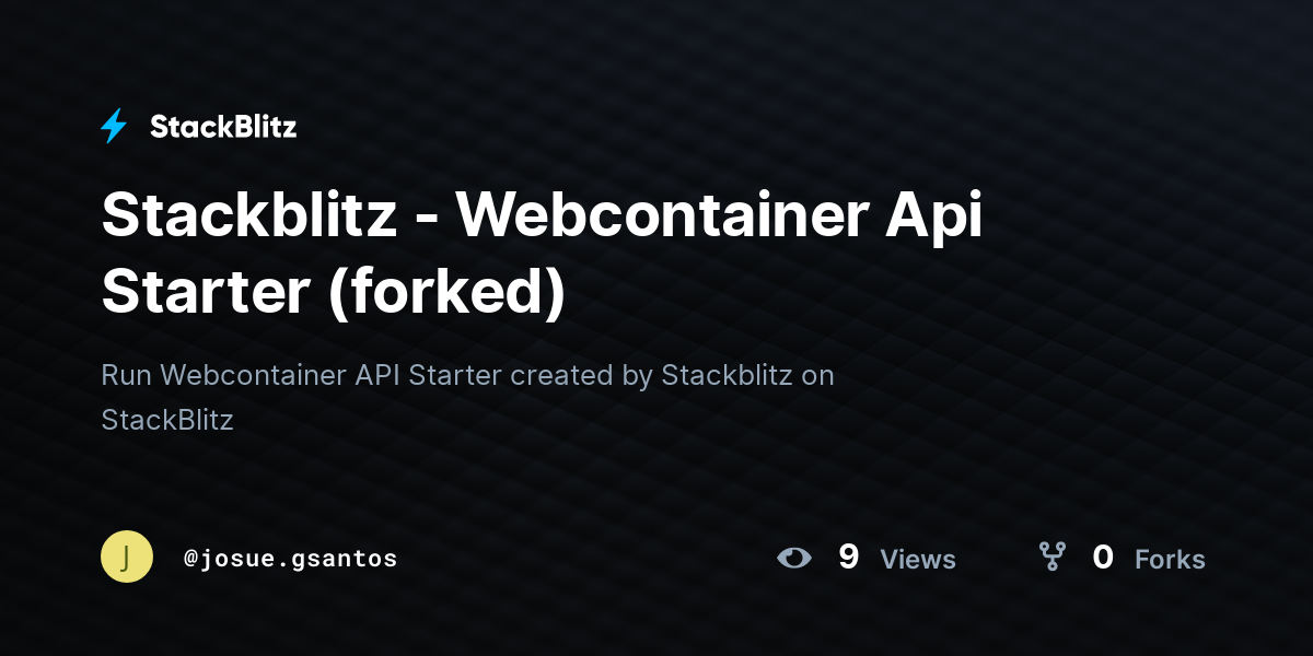 Stackblitz - Webcontainer Api Starter (forked) - StackBlitz