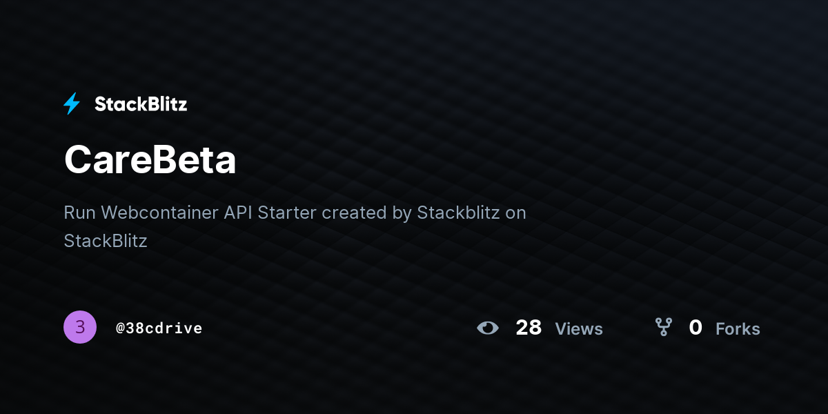 CareBeta - StackBlitz