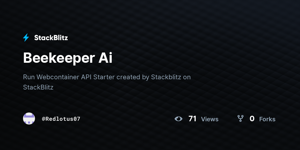 Beekeeper Ai - StackBlitz