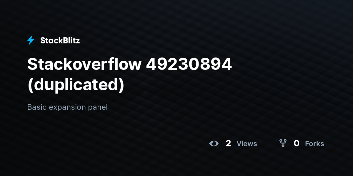 Stackoverflow 49230894 (duplicated) - StackBlitz