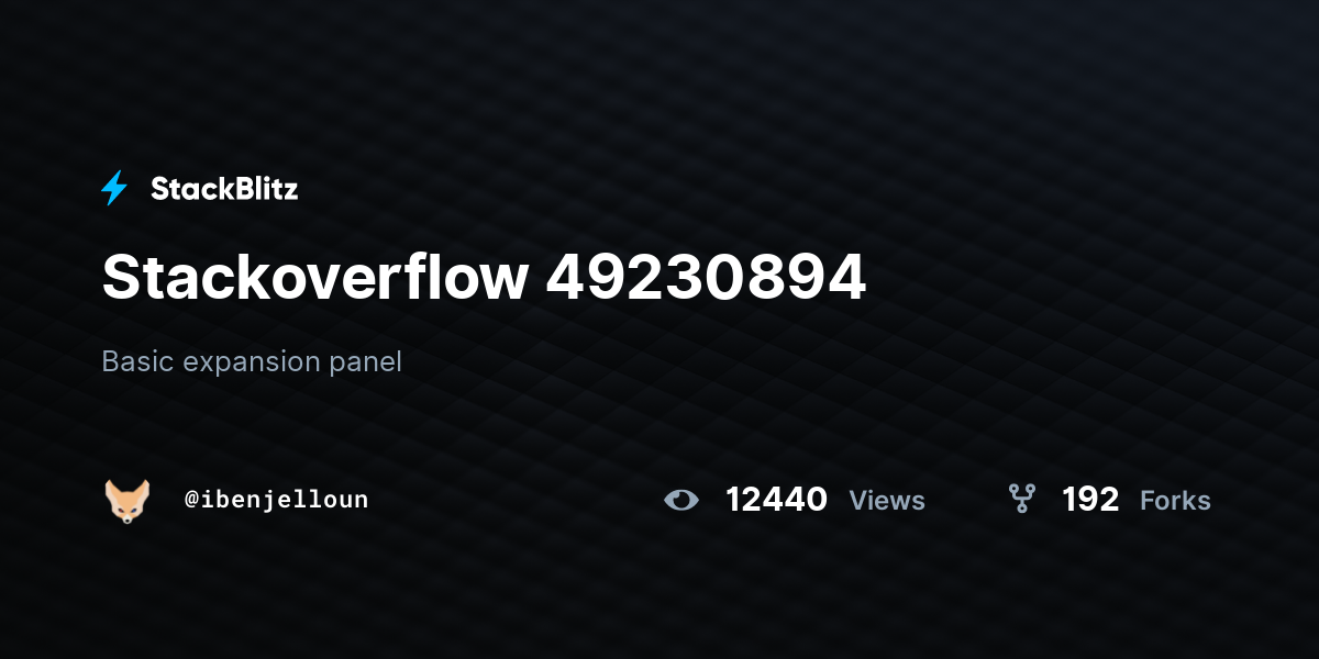 Stackoverflow 49230894 - StackBlitz