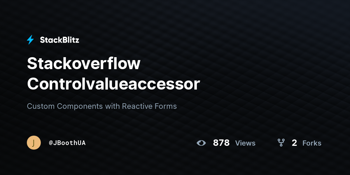 Stackoverflow Controlvalueaccessor - StackBlitz