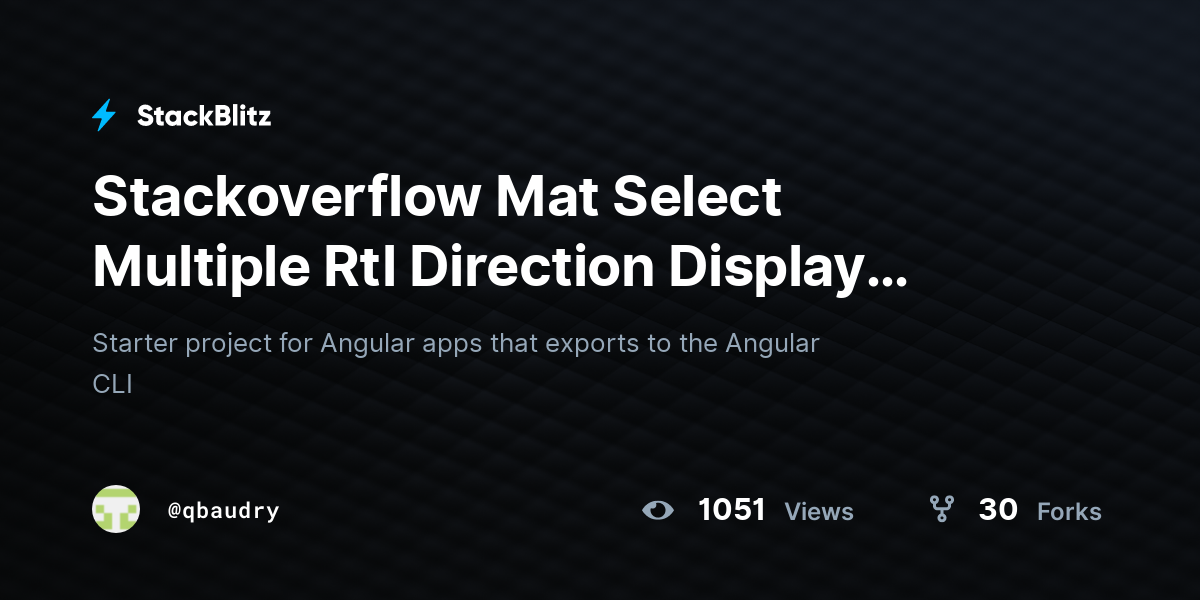Stackoverflow Mat Select Multiple Rtl Direction Display Reverse ...